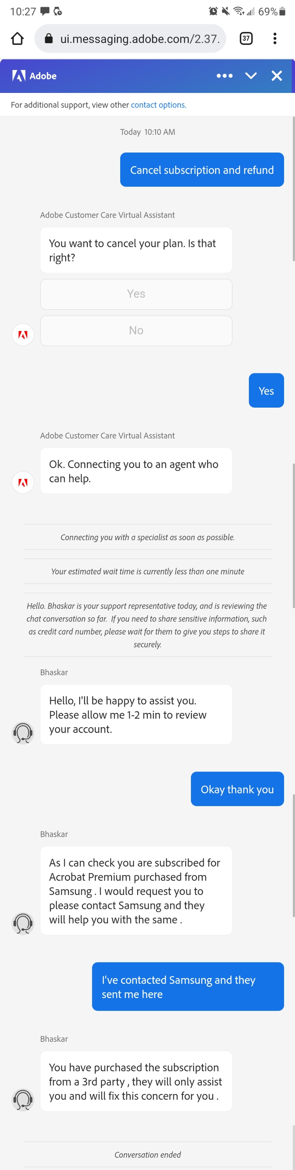 Refund needed - Adobe Community - 12432334