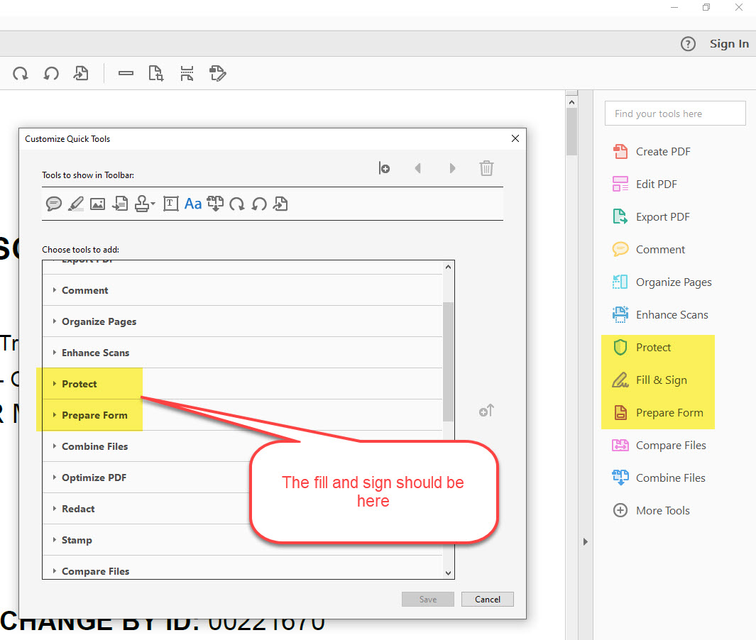 Solved: Add Sign Icon to Quick Tools in Pro 2017 - Adobe Community ...