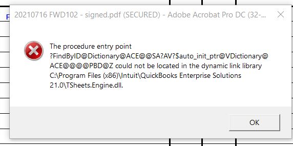 Solved: Procedure Entry Point Could Not Be Located - Adobe Product ...