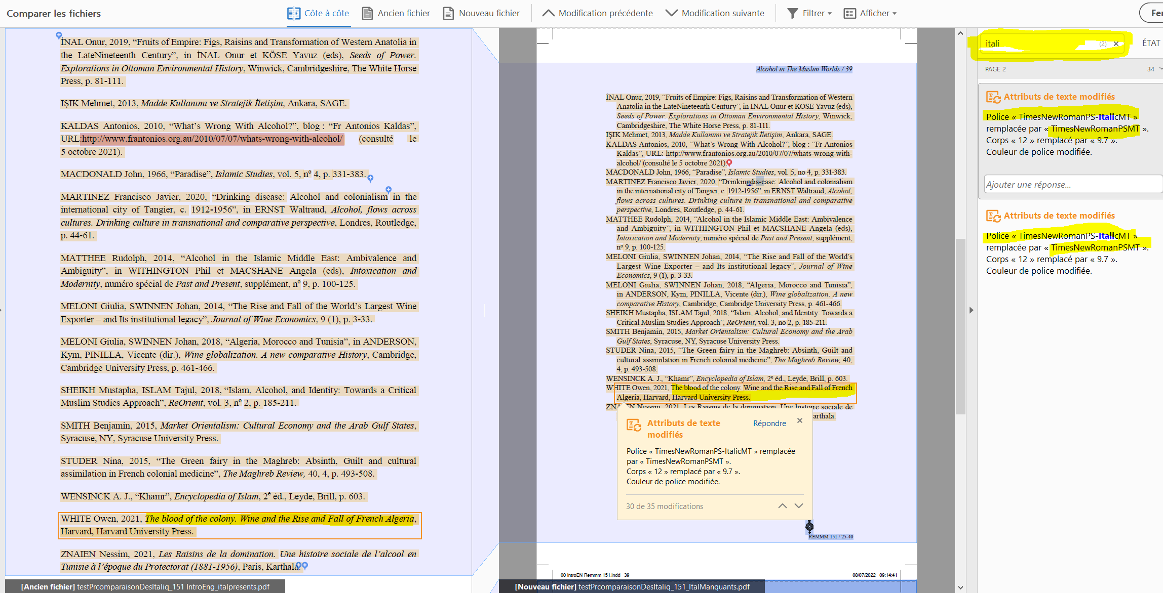 Fonction comparer les fichiers ne permet pas de re... - Adobe Product ...