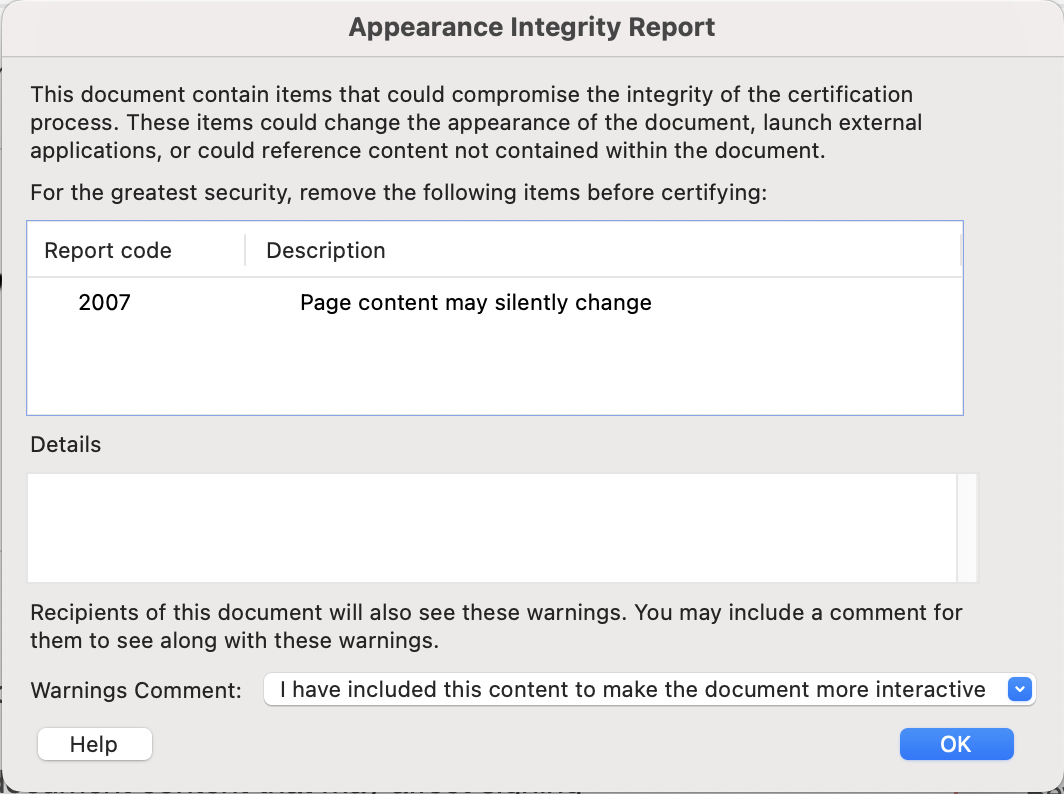 Report code 2007, of the Appearance Integrity Repo... - Adobe Product ...