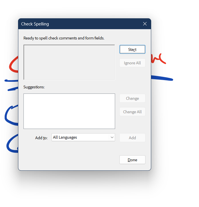 What is this Check Spelling dialog box? - Adobe Product Community ...