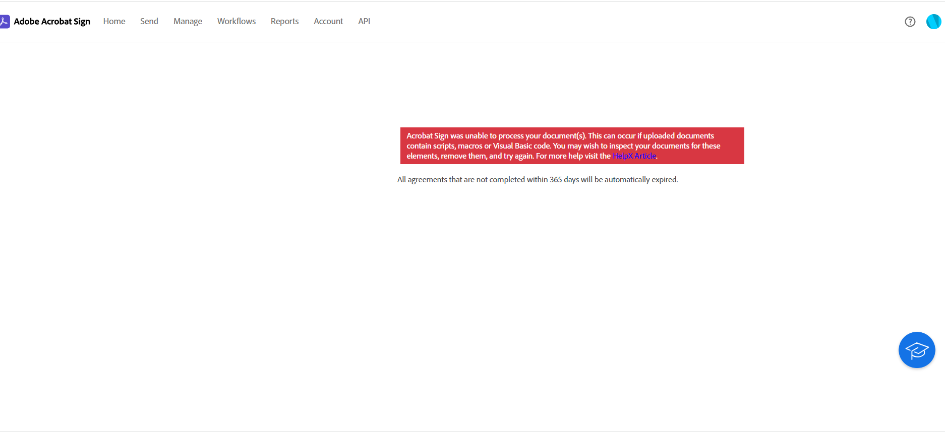 Acrobat Sign was unable to process your document(s... - Adobe Product ...