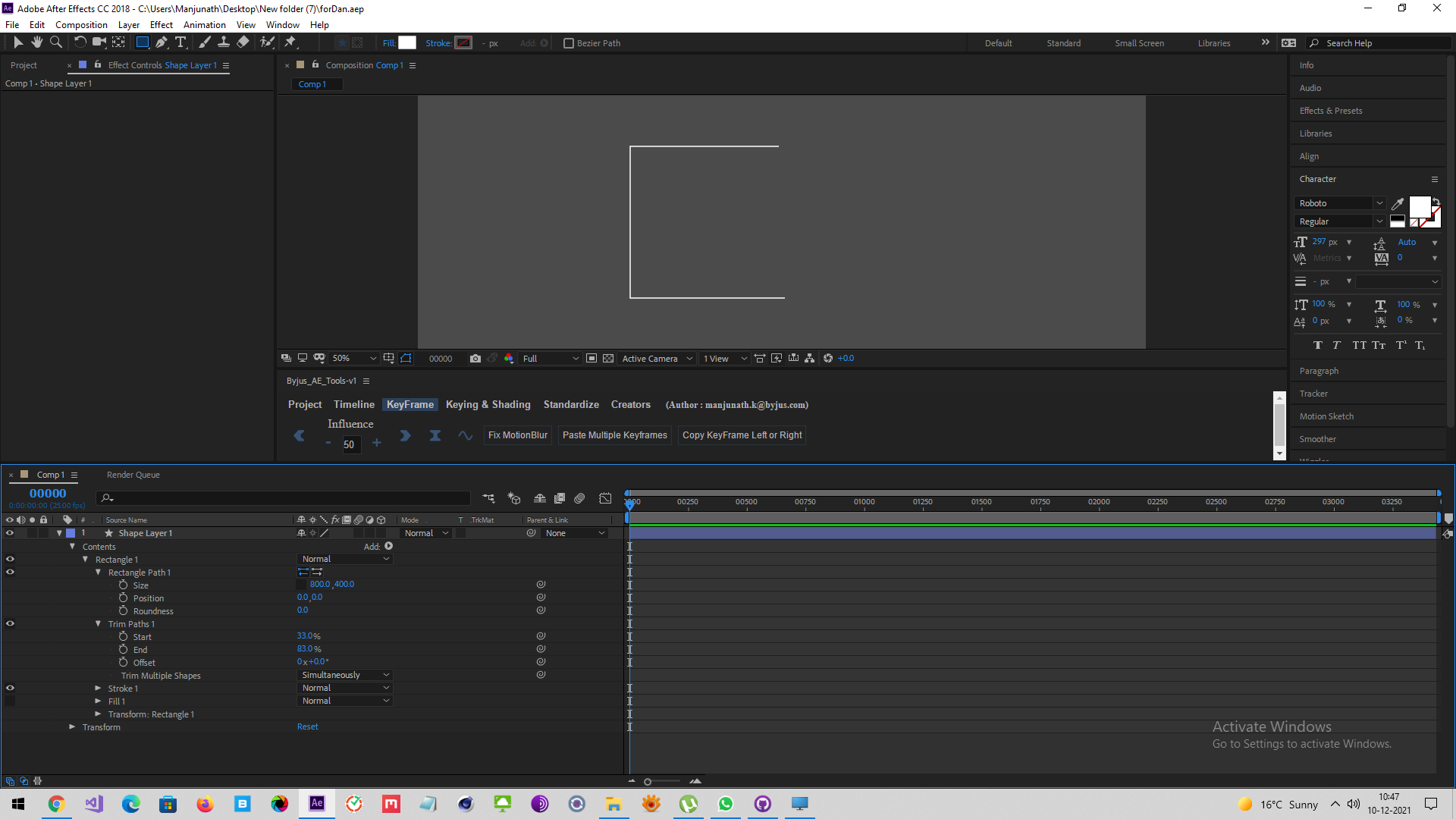 Solved Shapelayer Rectangle Size And Trim Path Start En Adobe
