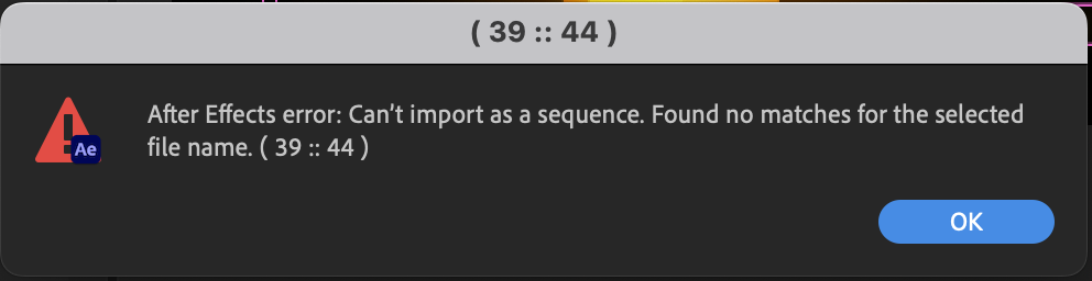 Re: Importing PNG Sequence problem - Error ( 39 ::... - Adobe Community ...