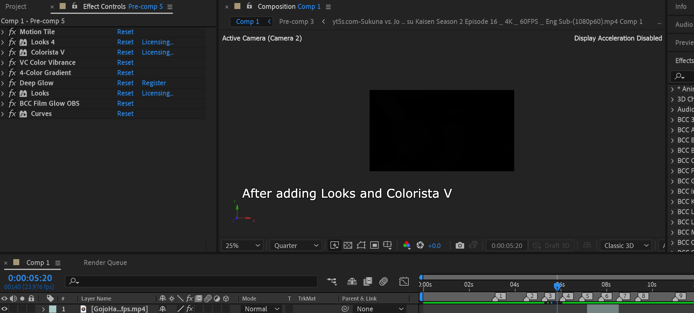 Magic Bullet Looks, Colorista V showing black scre... - Adobe Product ...