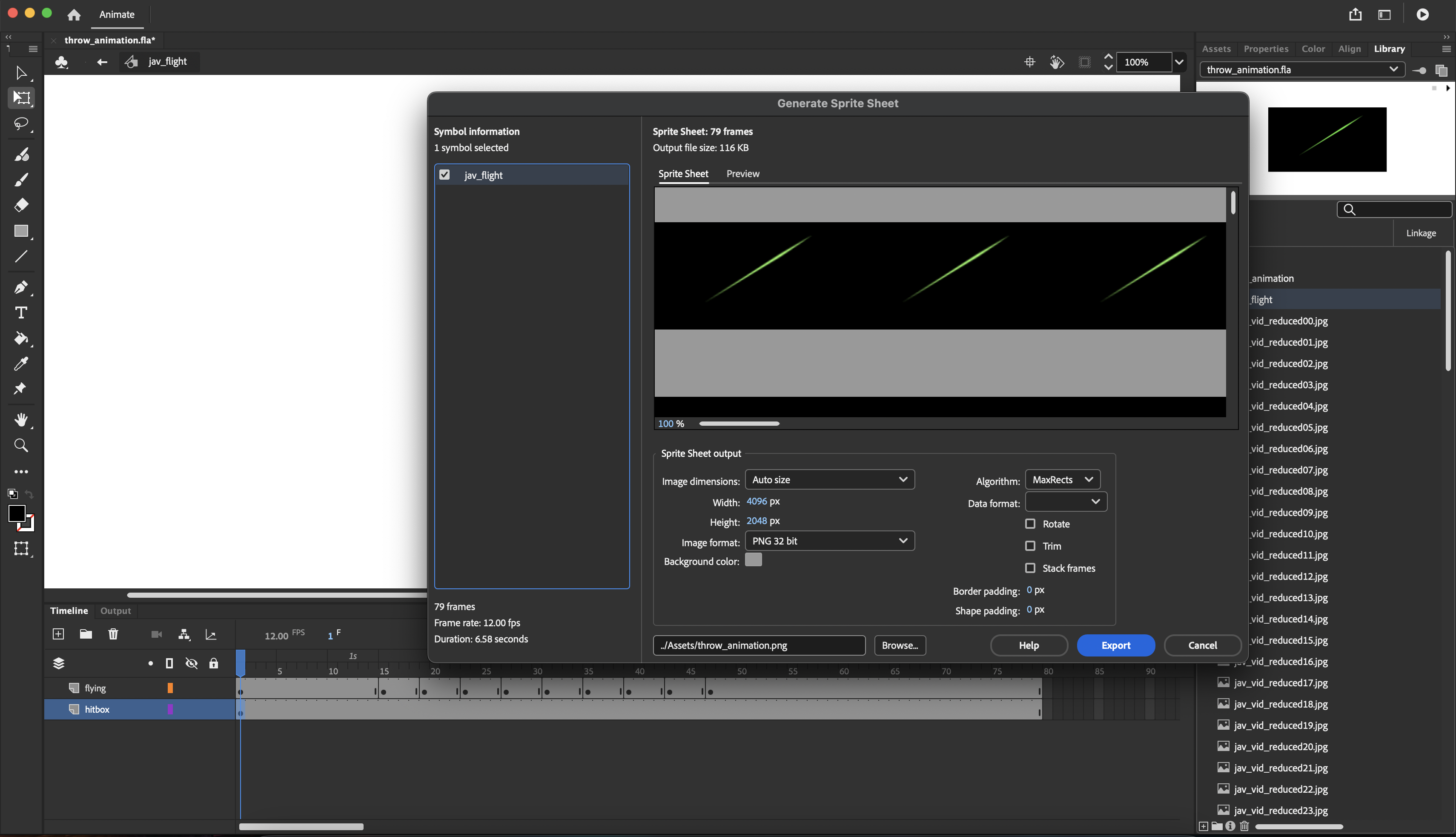 Generating sprite sheet is leaving blank space - Adobe Community - 14657285