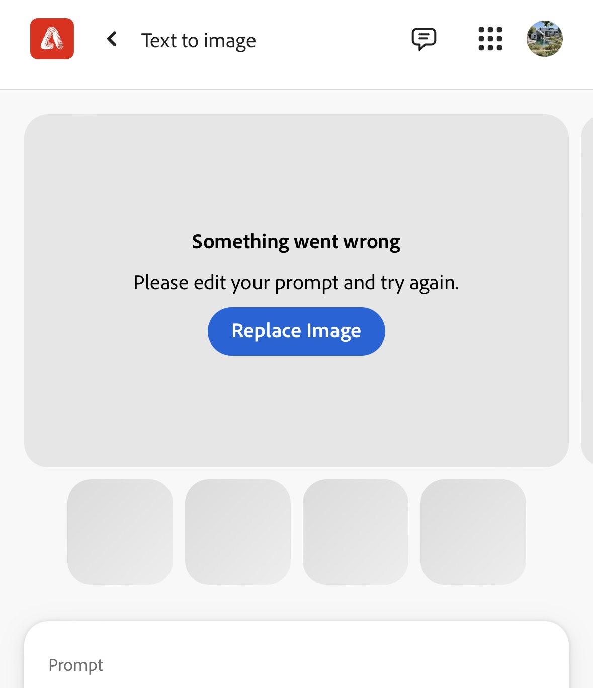 Firefly ai error message - Adobe Community - 14964491