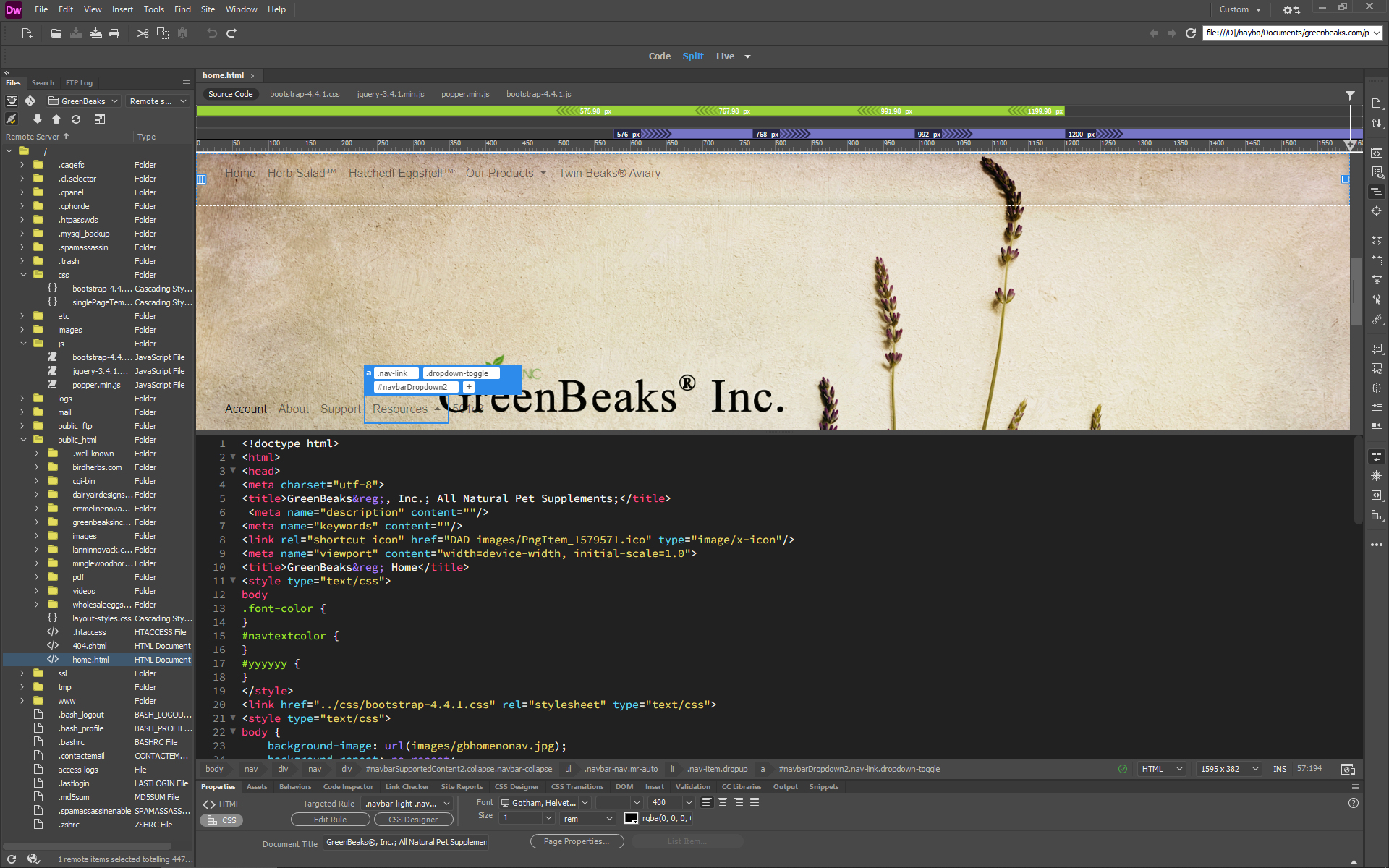 Solved: bootstrap navbar code - Adobe Product Community - 13464998