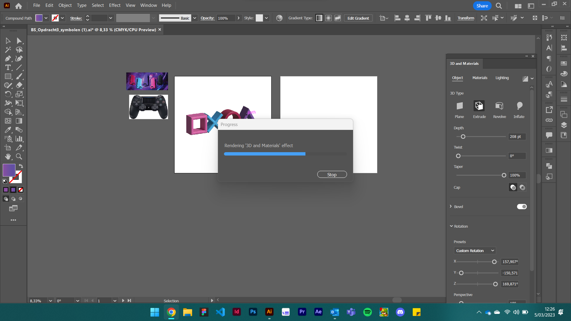 3D Auto-render - Adobe Community - 13626961