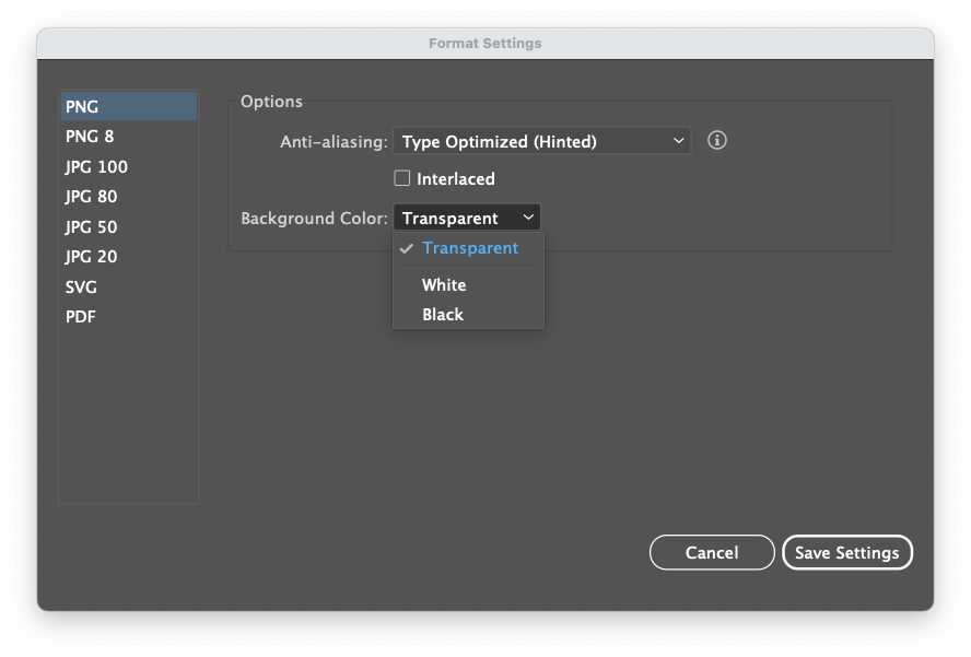 Solved: PNG transparent files saving with black background... - Adobe ...
