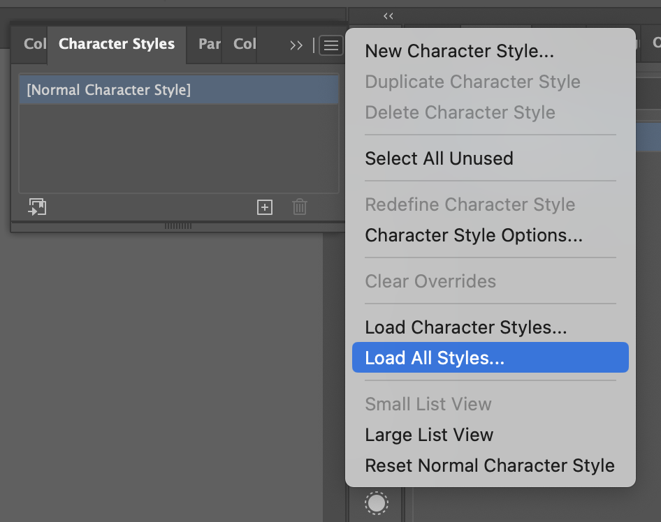 Load paragraph style in AI not working - Adobe Community - 13897759