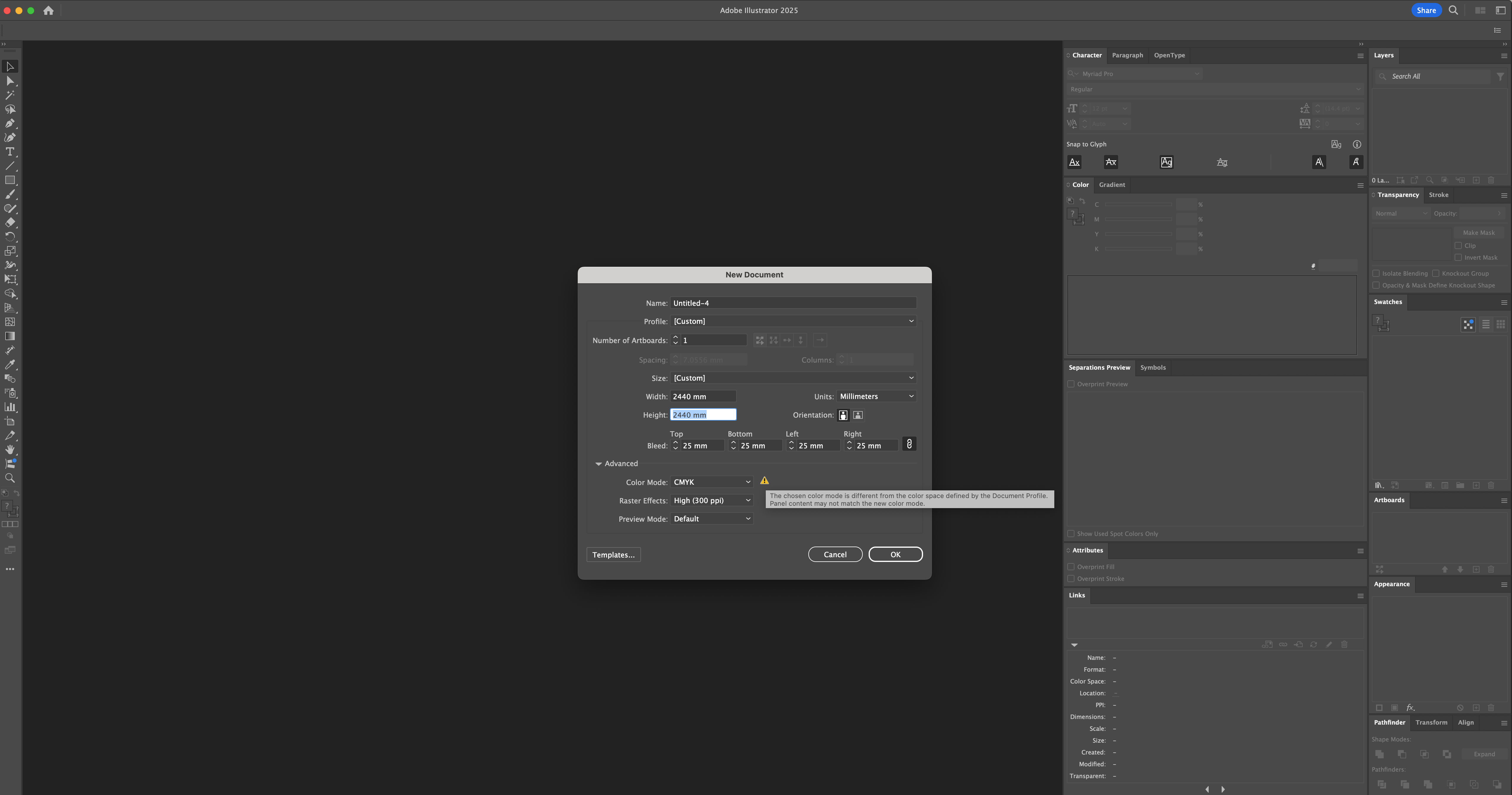 Solved: Illustrator 2025 29.0.1 - New CMYK document has de... - Adobe ...
