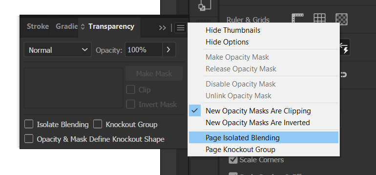 Solved: Transparency panel - Adobe Product Community - 15272190