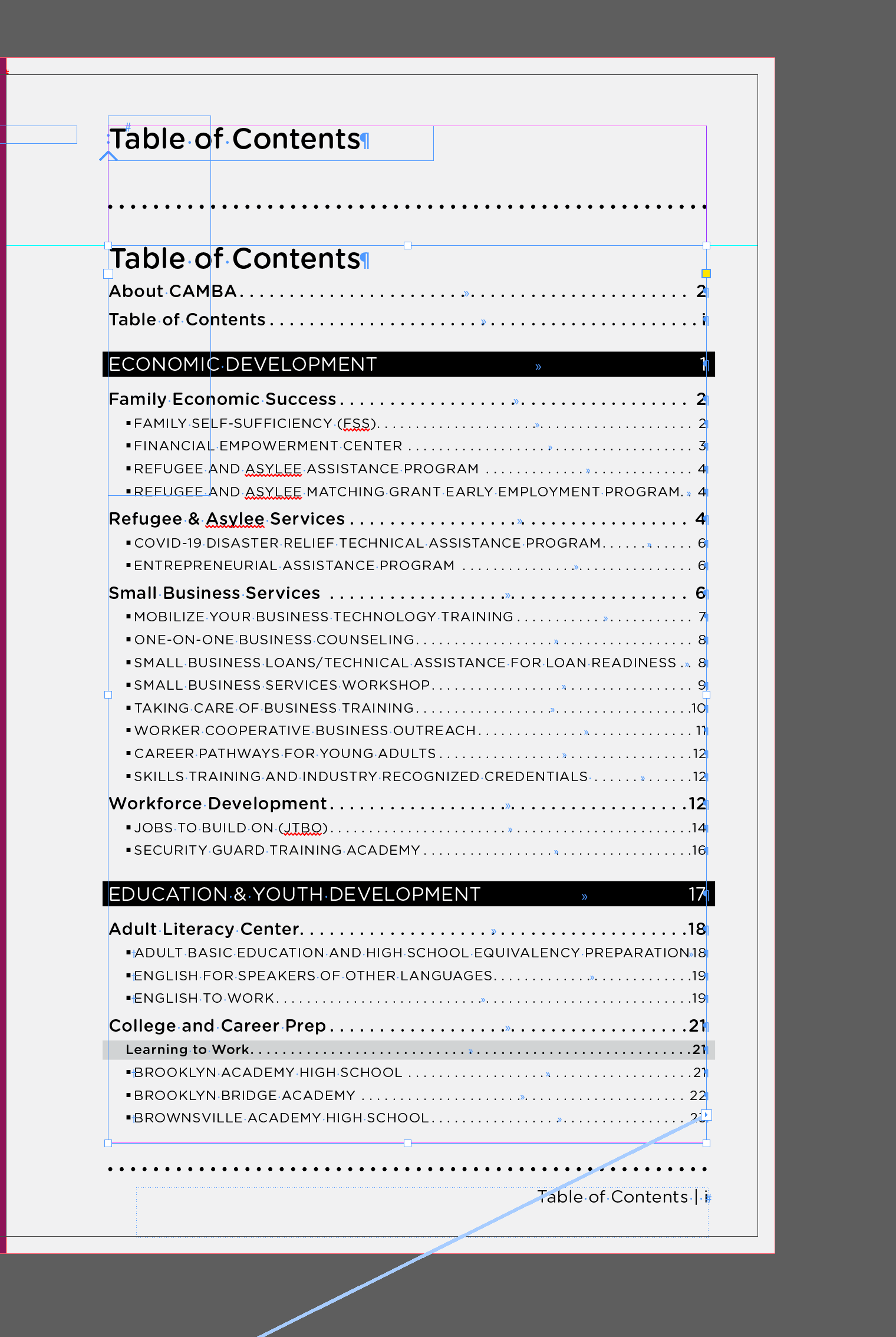 Indesign TOC subheadings not in order from what's ... - Adobe Product ...