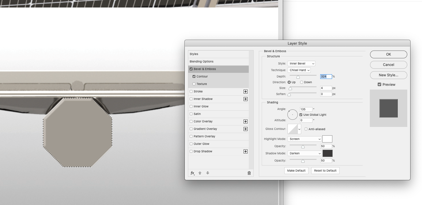 Solved: Problem with Bevel Emboss layer effect in PSNo sha... - Adobe ...