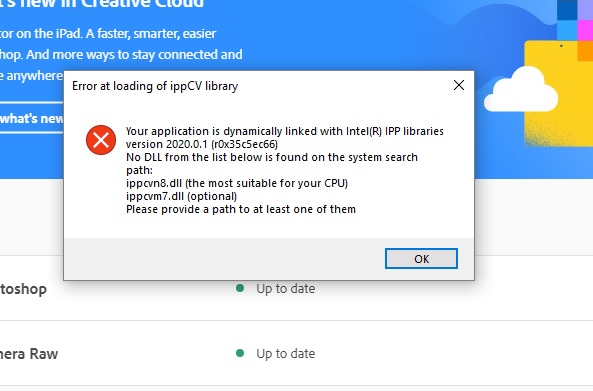 CV Library Error - Adobe Community - 11690377