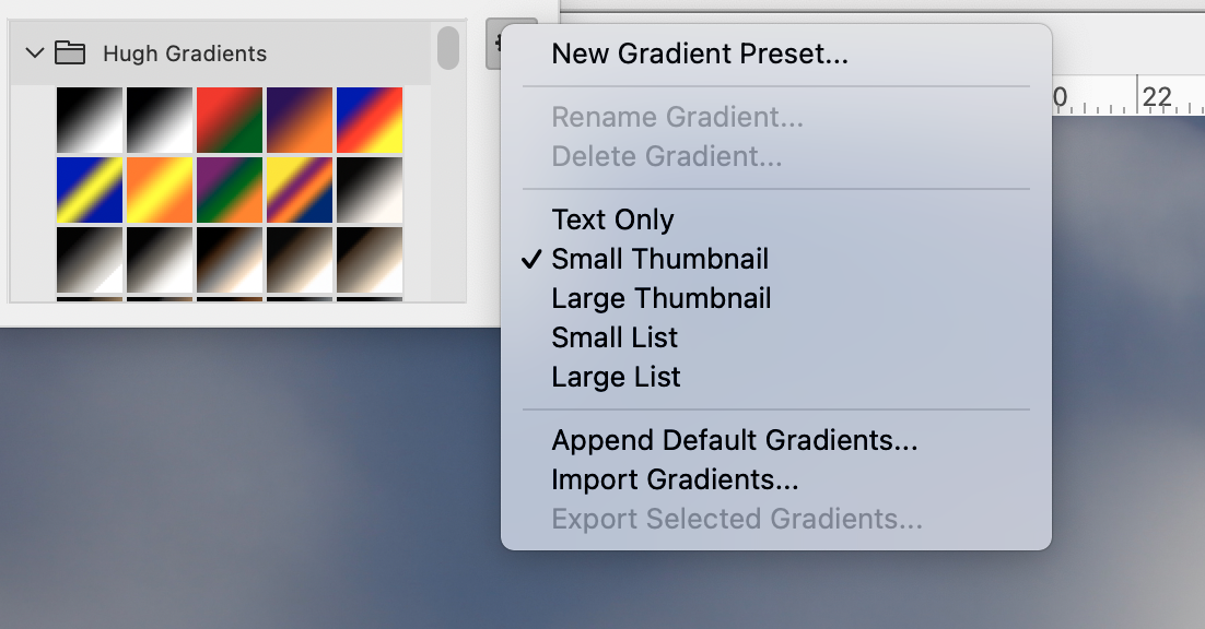 Restore Gradients - Adobe Community - 11772373