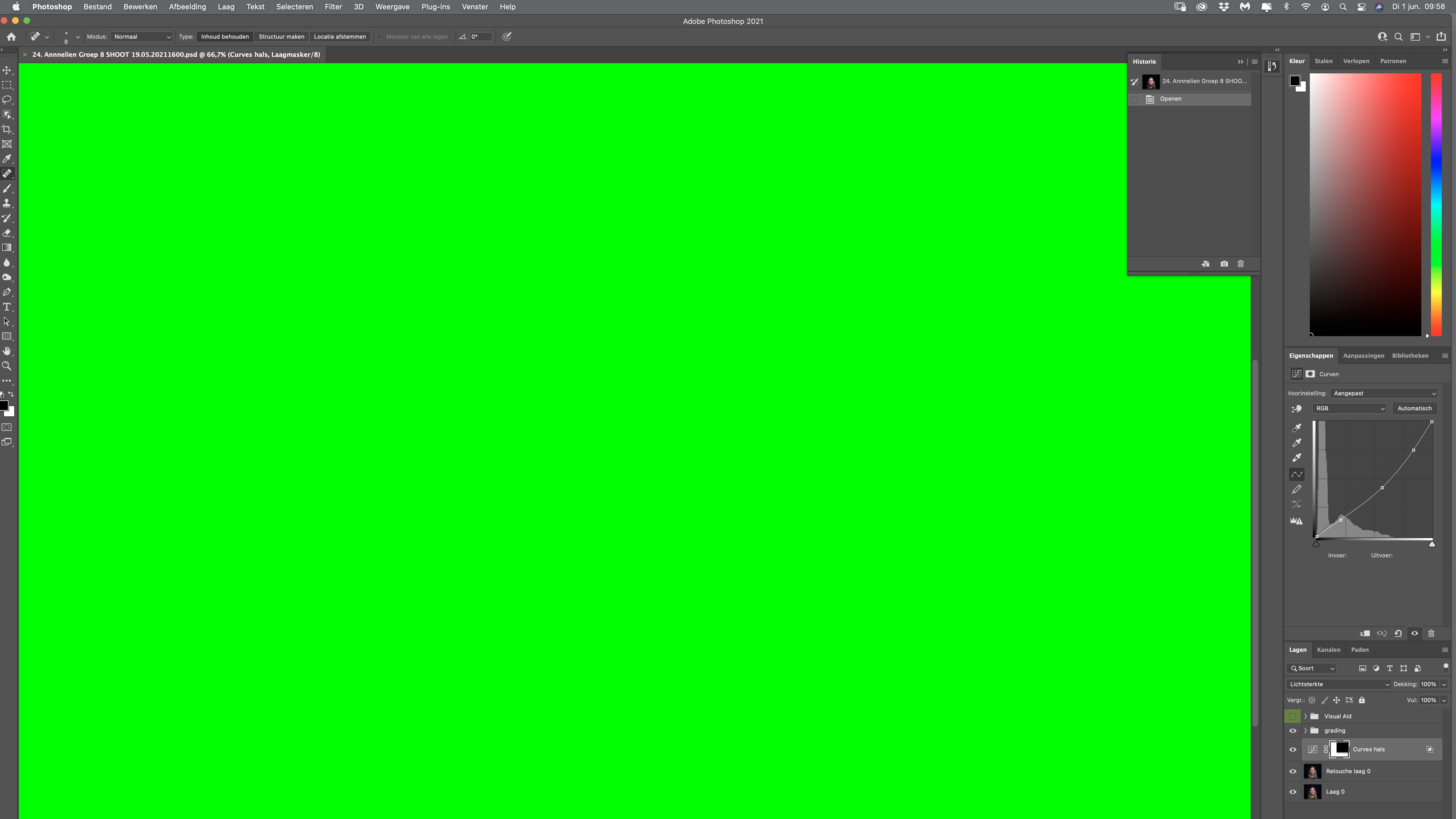 Neon green screen. Help! - Adobe Community - 12081368