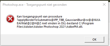 Photoshop 2021 won't start windows 10 - Adobe Product Community - 12621341