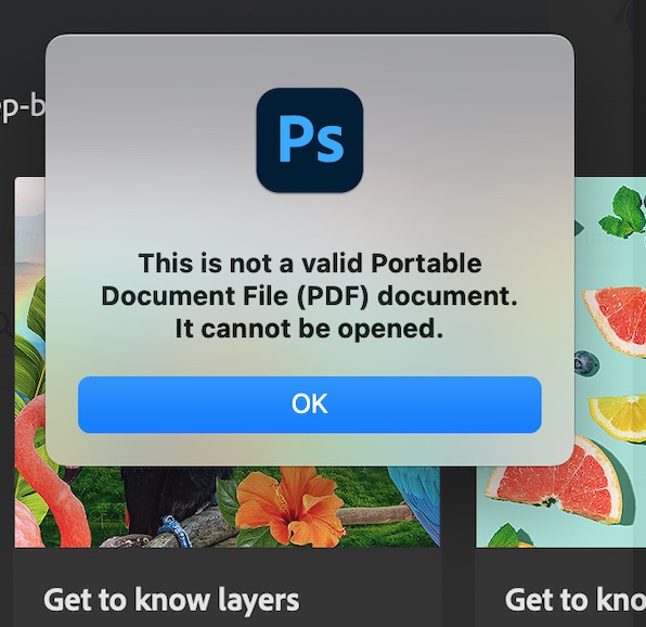 (macOS) Photoshop random error message while watch... - Adobe Support ...