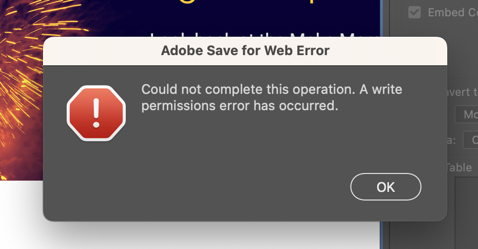 Write permissions error in photoshop - Adobe Product Community - 13498987