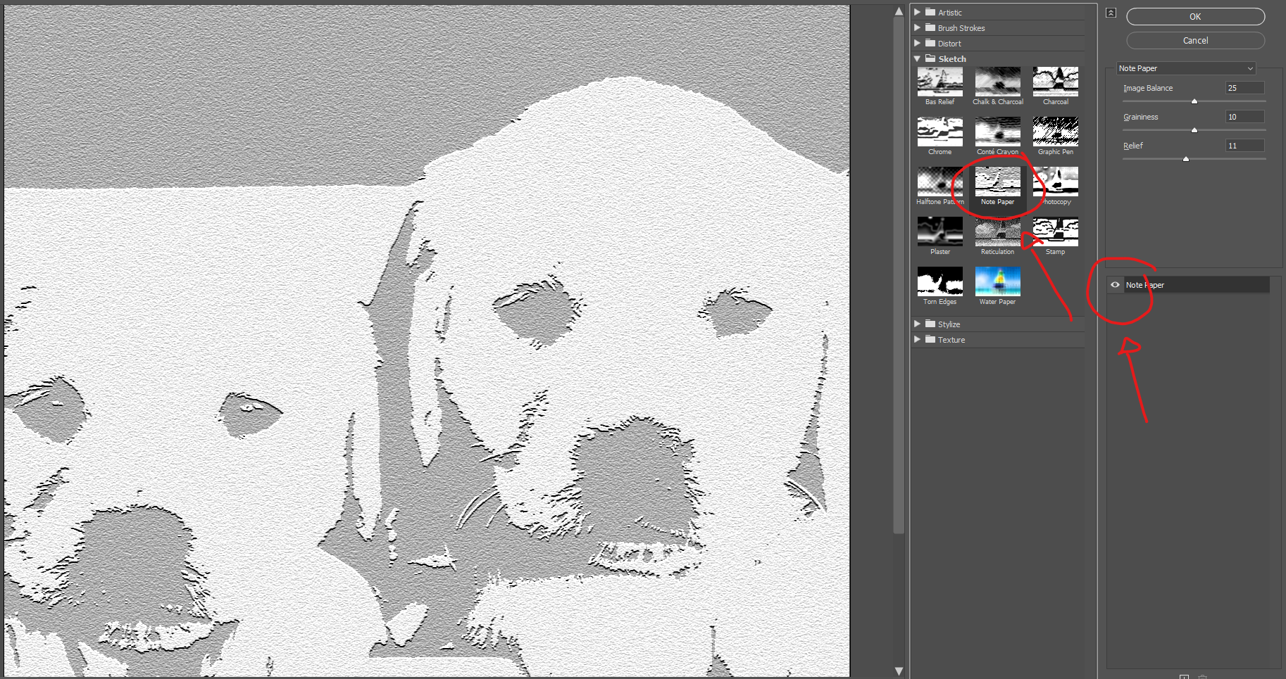Solved: When applying some of the sketch filters the image... - Adobe ...