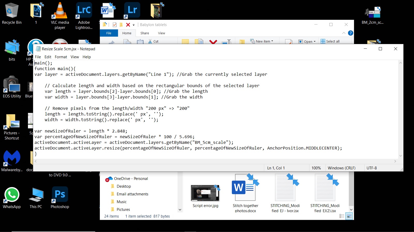 Script error run within an action - Adobe Support Community - 13936712