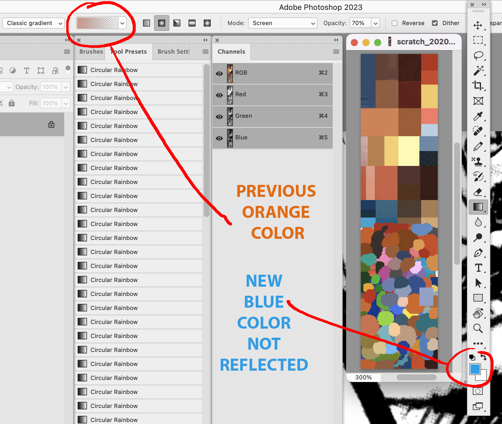 Solved: Gradient doesn't use current foreground color phot... - Adobe ...