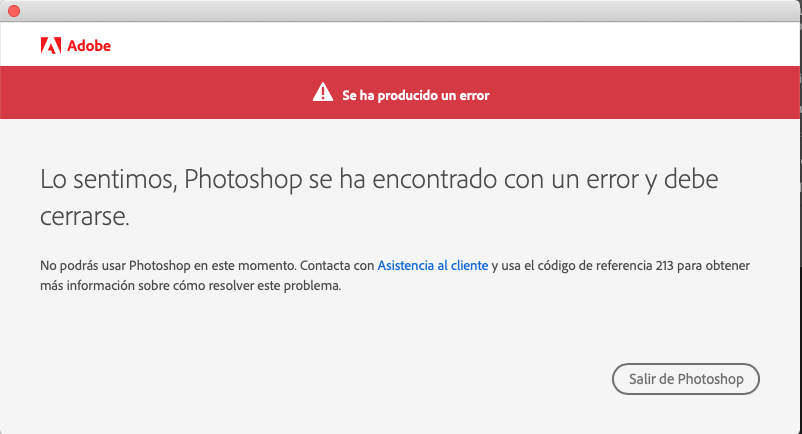 No puedo abrir sesión de photoshop y me aparece un... - Adobe Product ...