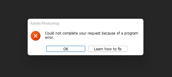 "Could not complete your request because of a prog... - Adobe Community ...