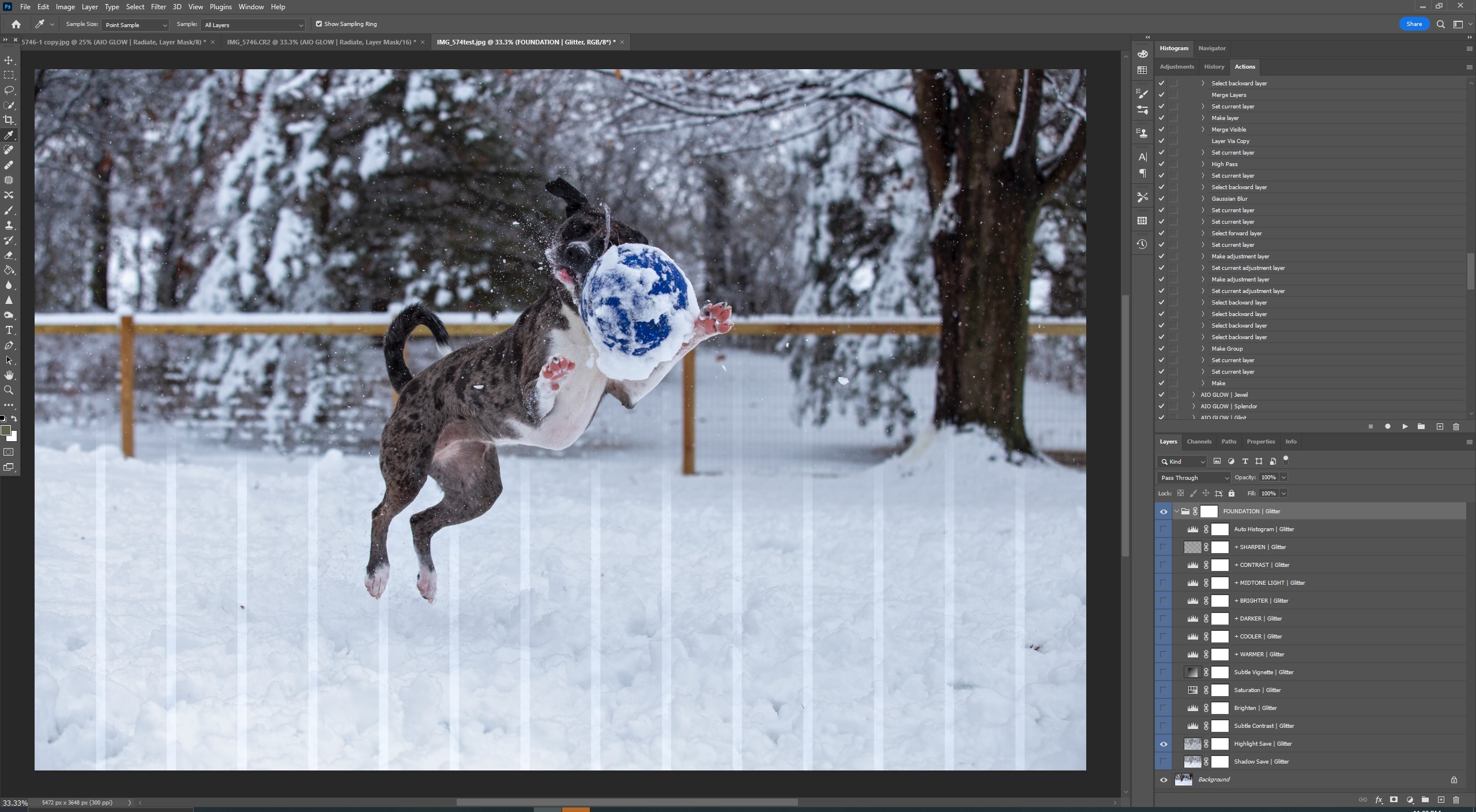 Actions suddey leaving choppy lines or blocks afte... - Adobe Community ...