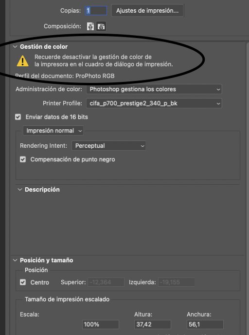 Desactivar gestión color impresora EPSON SC-P700 ... - Adobe Community ...