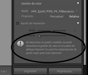 Desactivar gestión color impresora EPSON SC-P700 ... - Adobe Product ...