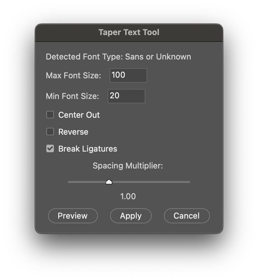 tapered text along a path ?!?!? - Adobe Community - 12639604