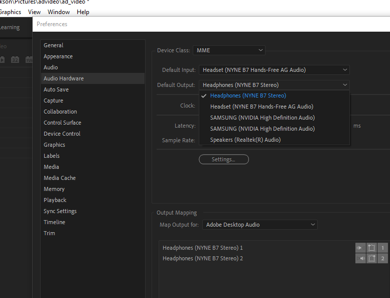 Solved: Sound not coming from correct device - Adobe Community - 12221290