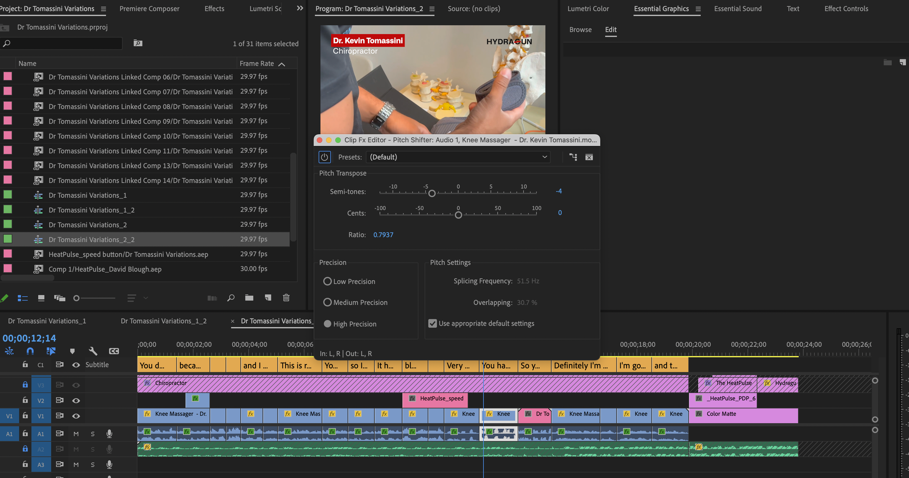 Premiere Pro Pitch Shifter control window keeps po... - Adobe Product ...