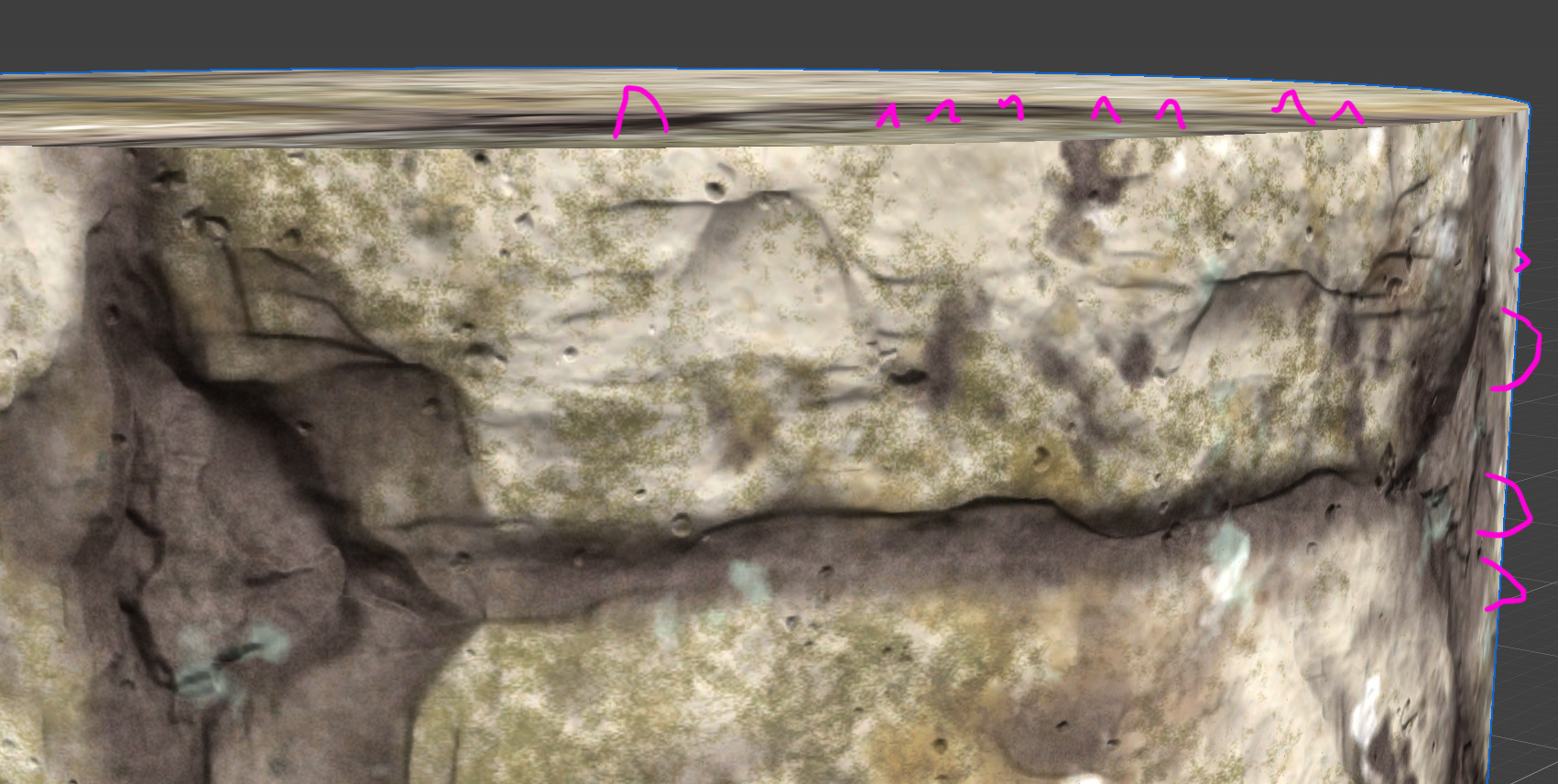 Bumps and Cracks on outside of object - Adobe Community - 12799139