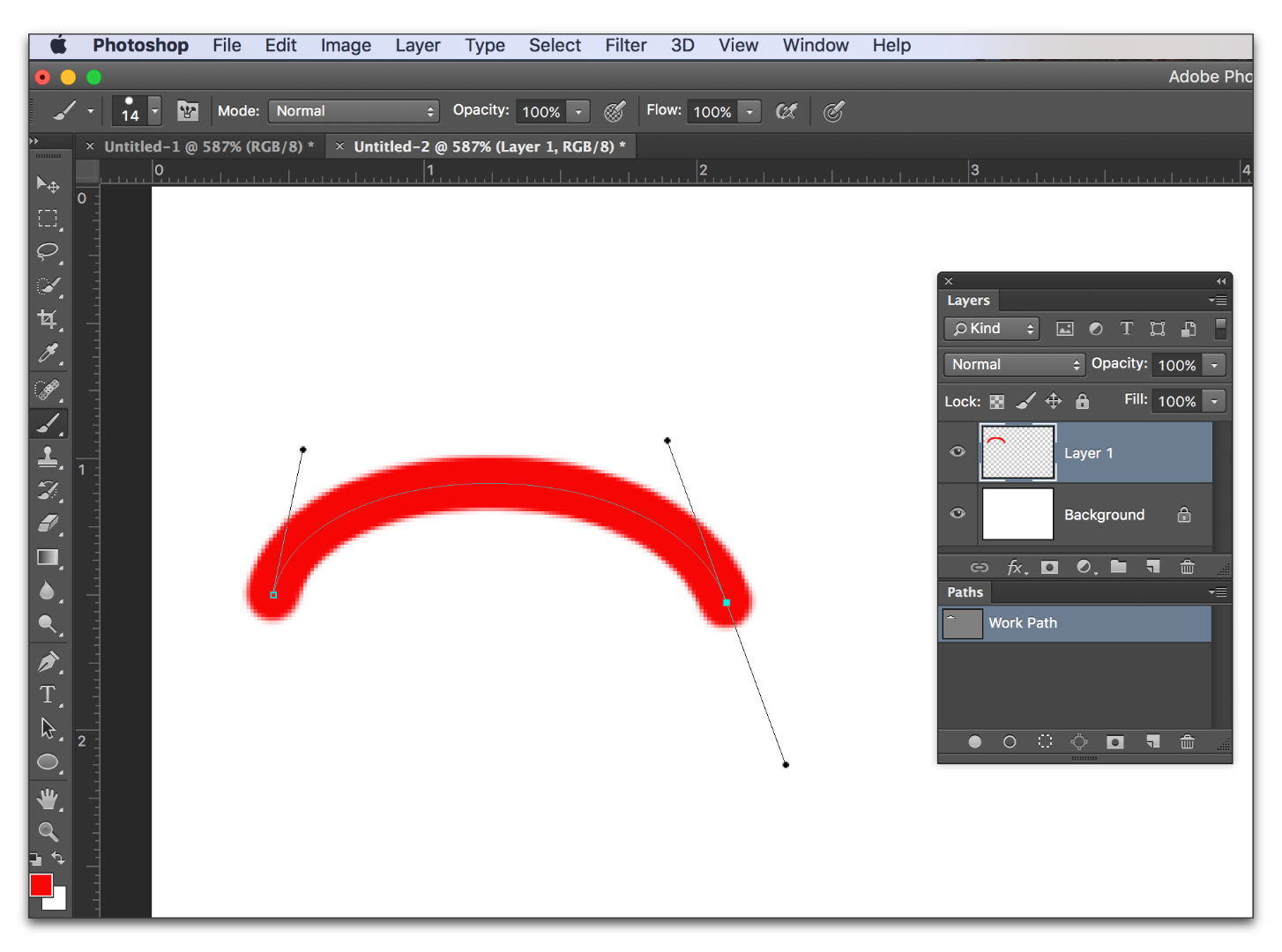 Solved Photoshop CC 2015 How To Create A Curved Line Wi Adobe 