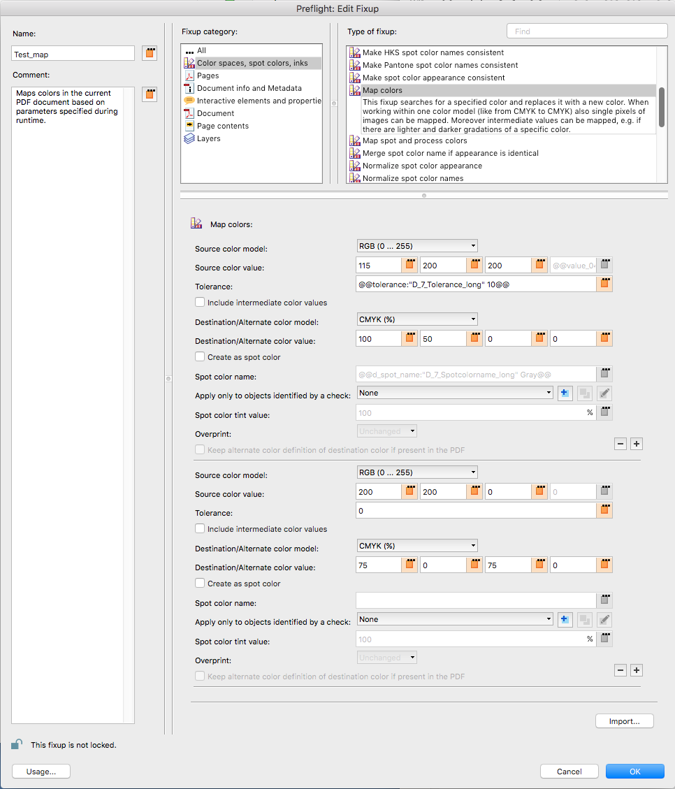 Solved: Acrobat Pro Preflight Fixup: How to map lot of col... - Adobe ...