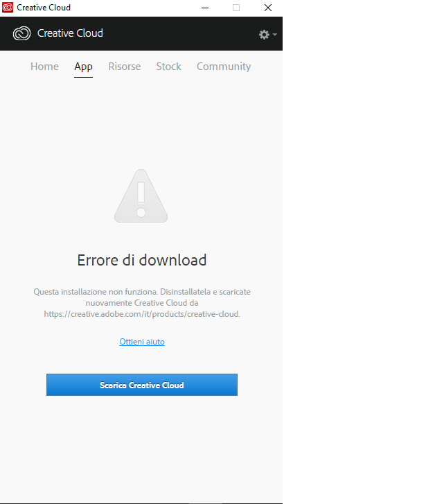 Creative Cloud DOWNLOAD ERROR!! - Adobe Product Community - 8632337
