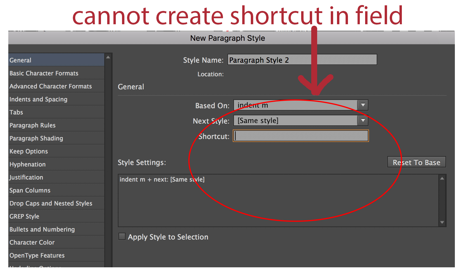 Solved Re Keyboard Shortcut In Paragraph Style Dialog Wi Adobe