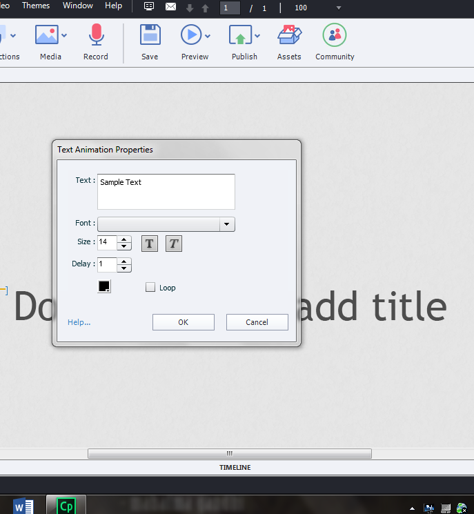 Text Animation In Captivate Wont Show Font Choice Adobe Community