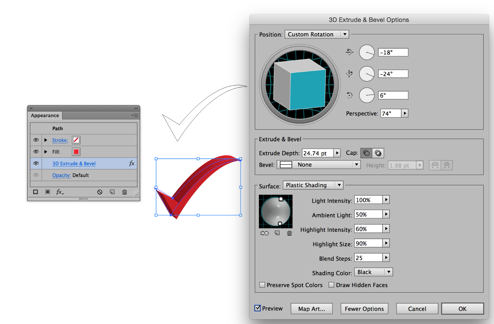 editing red 3d check/tick mark symbol - Adobe Community - 8789756