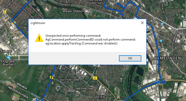 Solved: Map Modul: automatic geotagging - > error message - Adobe ...