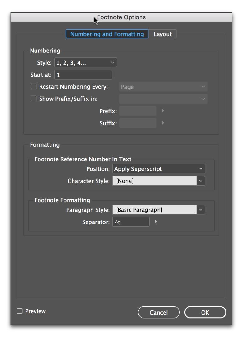 Solved: Can you Change Individual Footnote Numbering Style... - Adobe ...