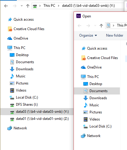 Solved: Drives inaccessible in AE cc2017? - Adobe Product Community ...