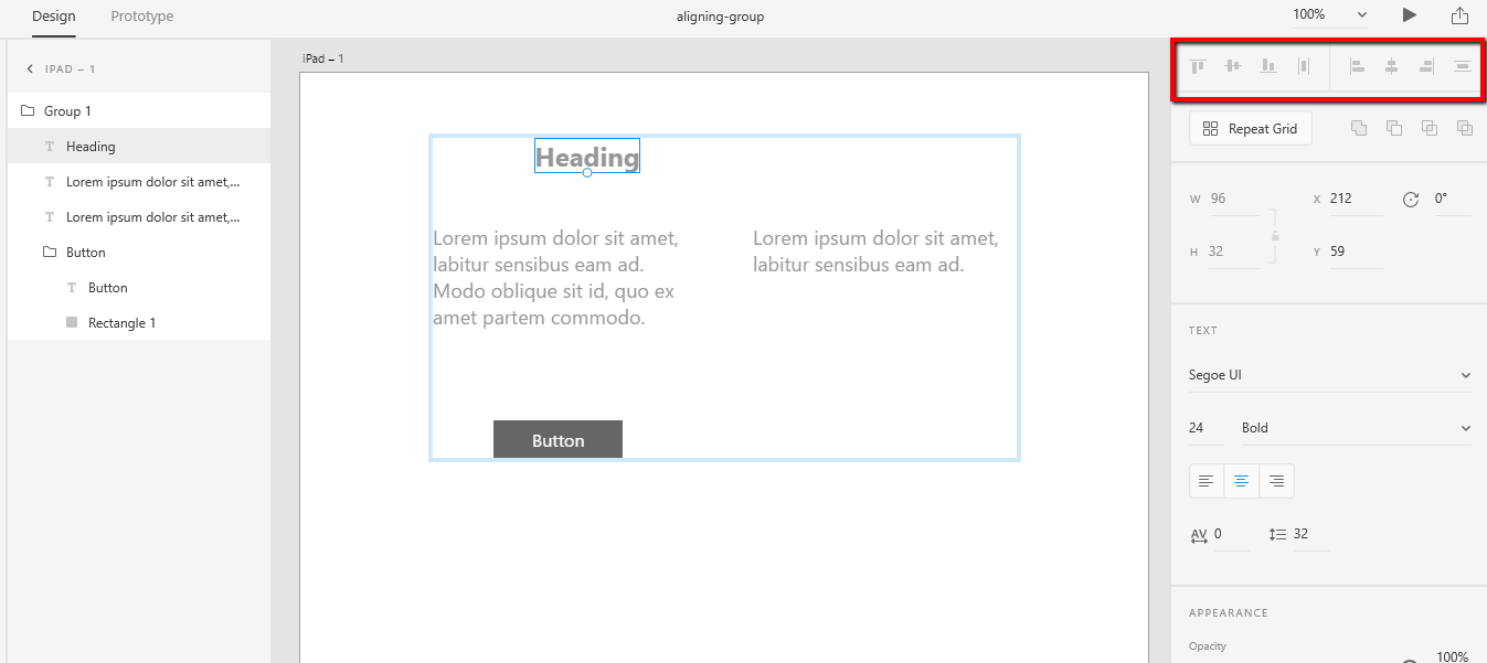 Solved Aligning Withing A Group Adobe Product Community 9166121