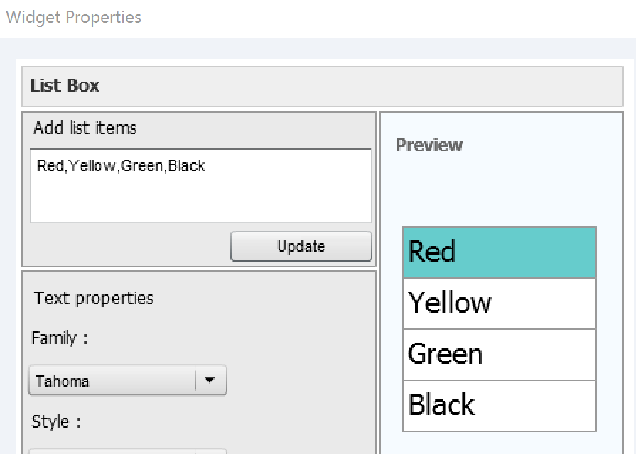 Can't get list box widget to work properly - Adobe Product Community ...