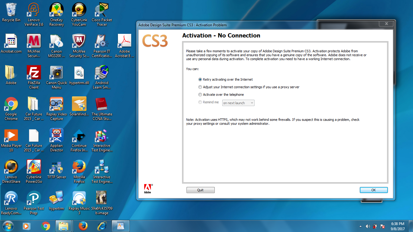 Solved: Problem Installing CS3 with NEW Activation Number - Adobe ...